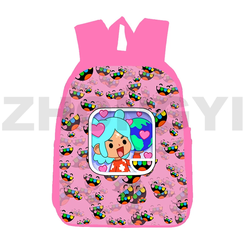 Student-Cartoon-Toca-Life-World-3D-Backpacks-12-16-Inch-Kawaii-Anime ...