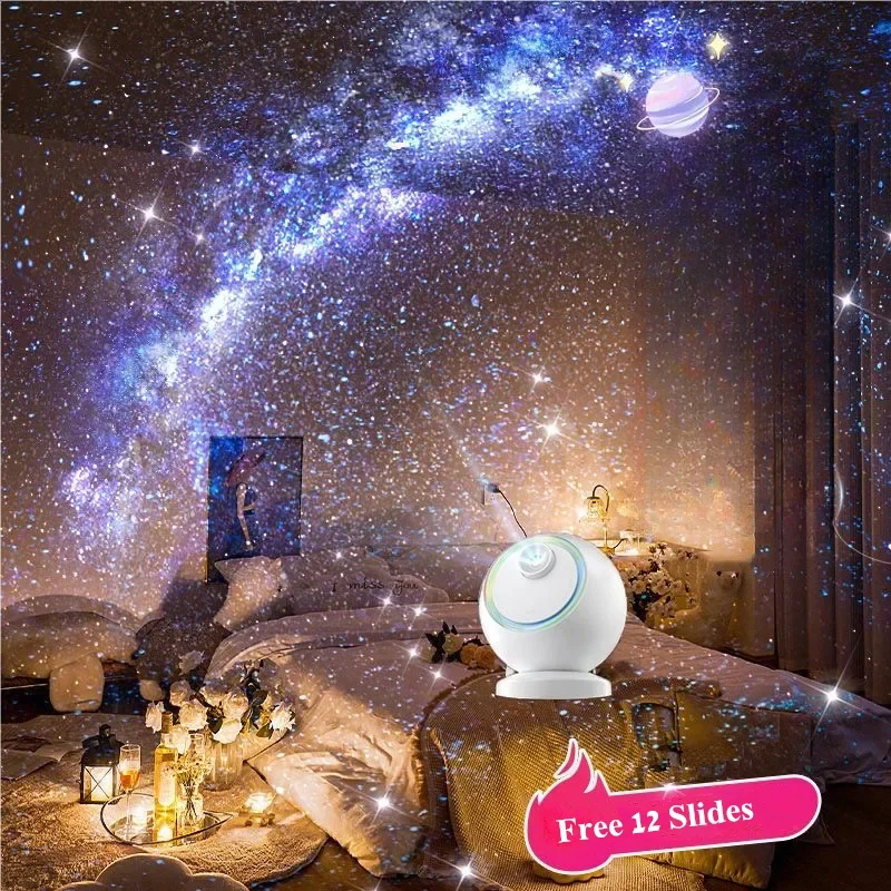 6-12-Slides-USB-Galaxy-Starry-Sky-Projector-Night-Light-360-Adjust ...