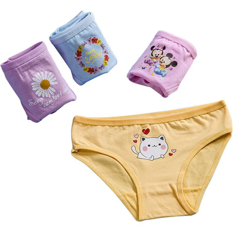 Bóxer de algodón para niñas, ropa interior con estampado Floral de ojos ...