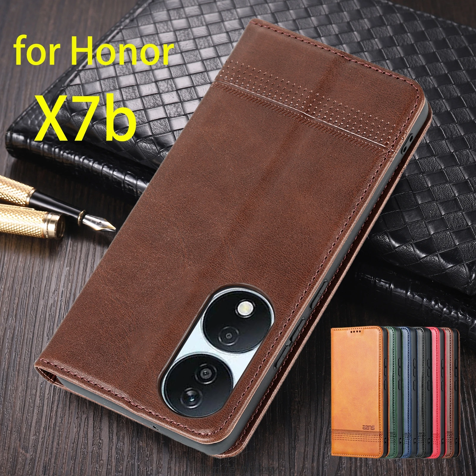 Deluxe-Magnetic-Adsorption-Leather-Fitted-Case-for-Huawei-Honor-X7b ...