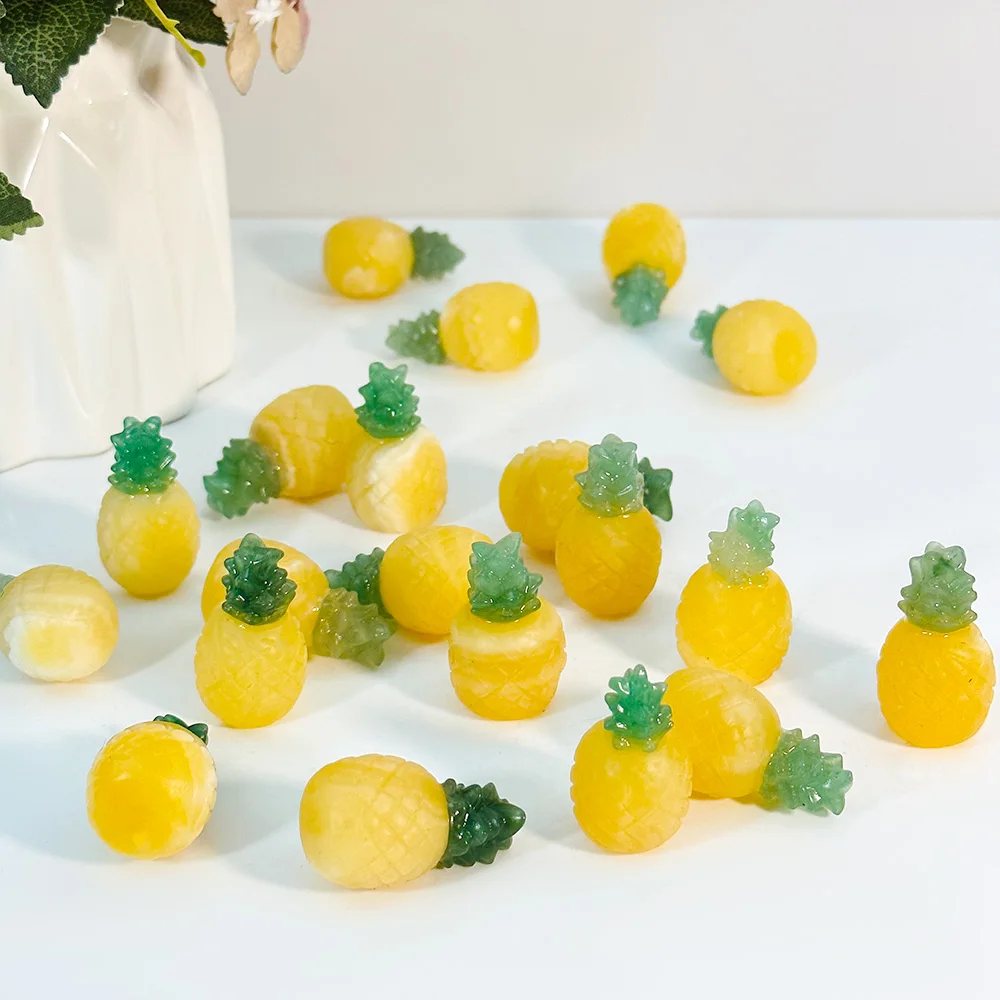 1PC-Natural-Calcite-Pineapple-Fruit-carving-Radiant-Blend-of-Beauty-and ...