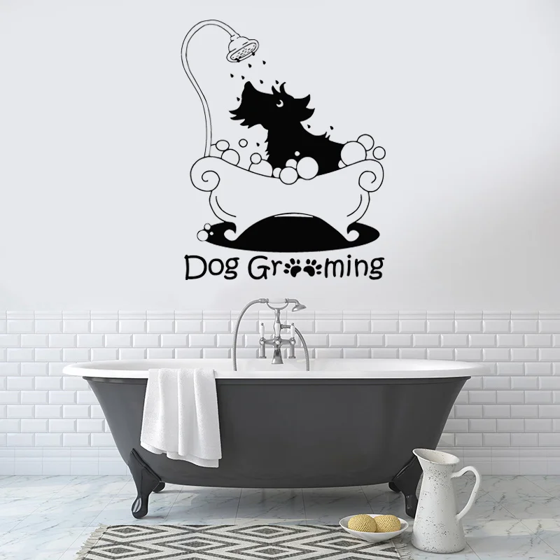 Pet Grooming Salon Wall Sticker Vinyl Home Decor Pet Shop Dog Grooming ...