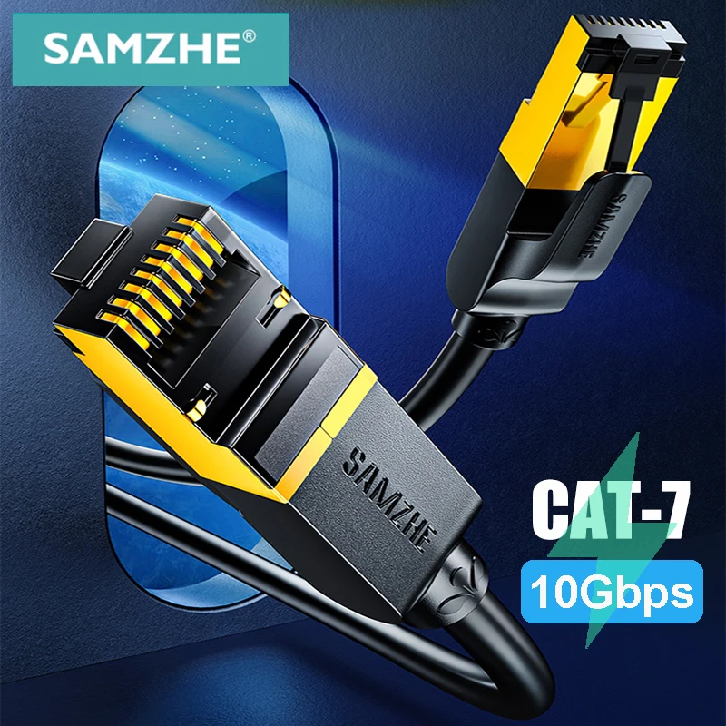 Samzhe-Ethernet-Cable-Cat7-Lan-Cable-UTP-CAT-7-RJ-45-Network-Cable-RJ45 ...