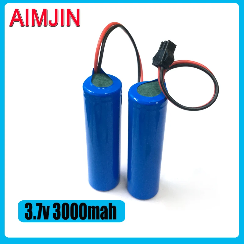 18650-3-7V-3000mAh-Rechargeable-Lithium-ion-Battery-SM-Plug-3-7V ...