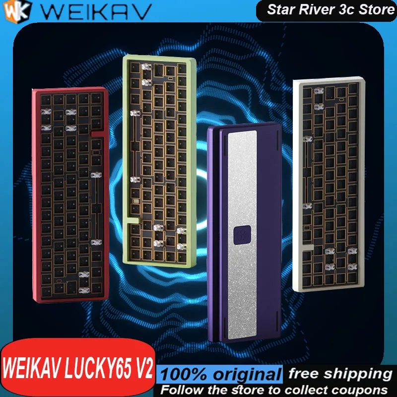 Weikav-Lucky65-V2-Mechanical-Keyboard-Kit-Wireless-Bluetooth-3mode ...