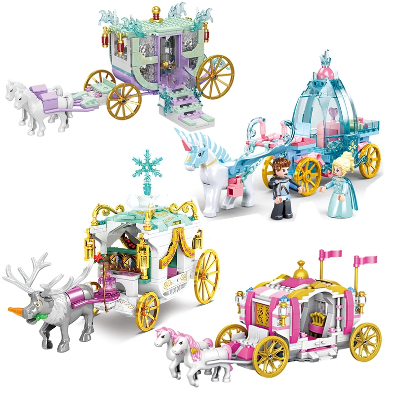 Disney Frozen Anna Elsa Princess Carriage Horse Building Blocks Kit ...