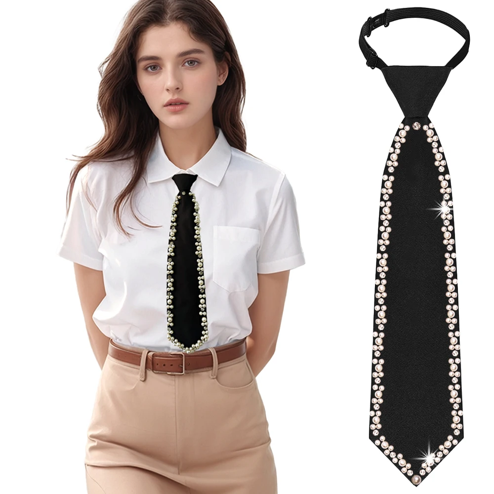 A Handmade Pearl Trimmed, Noble and Elegant Solid Color Tie, Suitable ...