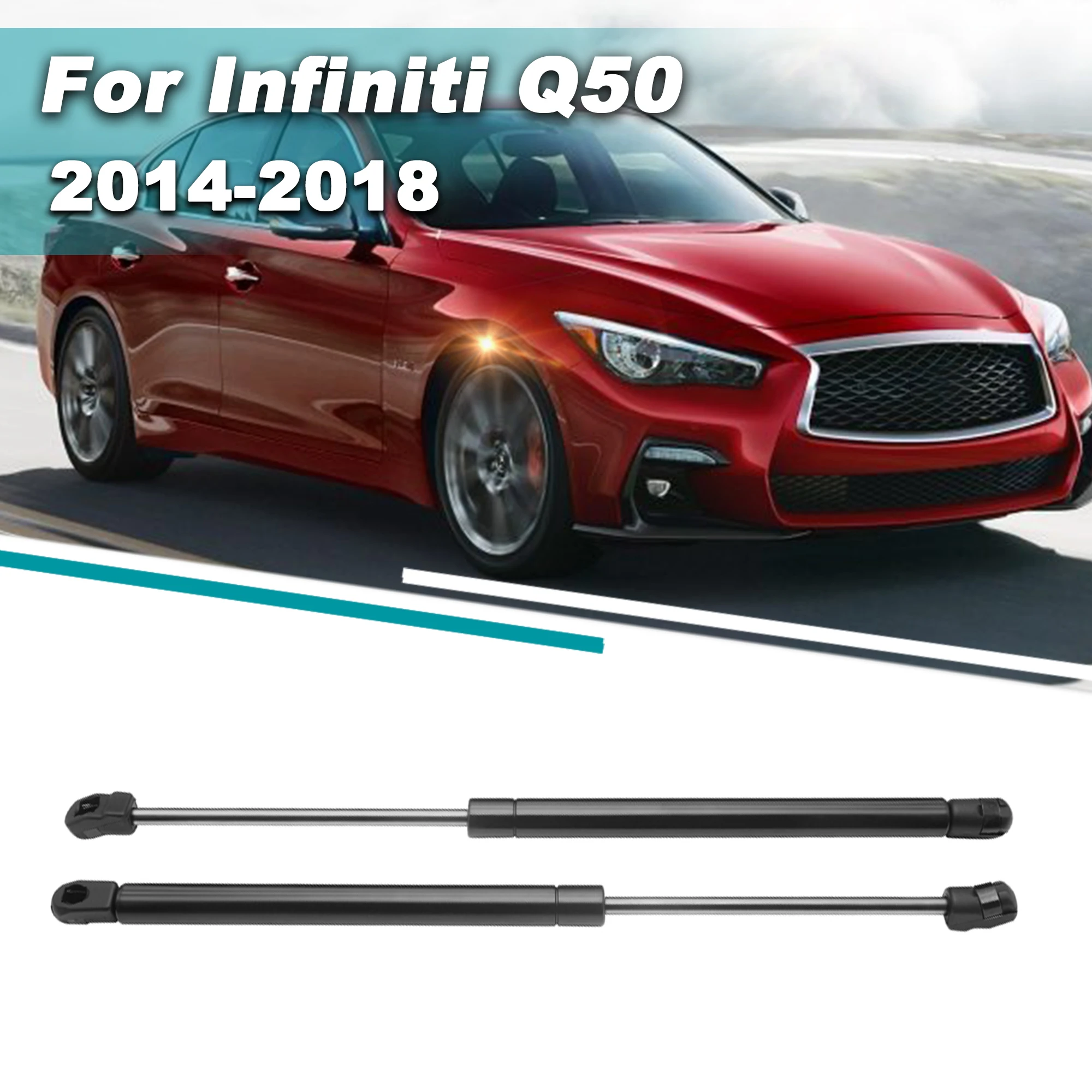 2Pcs-Car-Front-Hood-Bonnet-Lift-Support-Spring-Shock-Absorbe-Gas-Strut ...