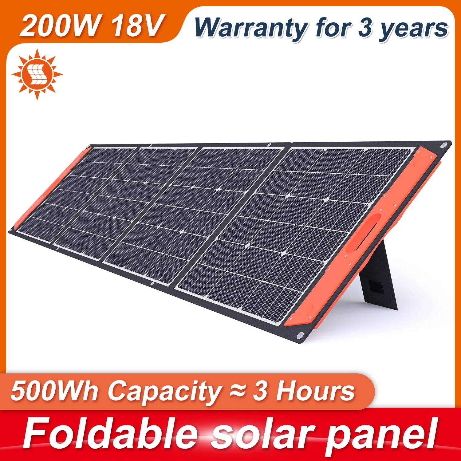 lightweight Outdoor portable 100W 200W Foldable solar panel 23% ...
