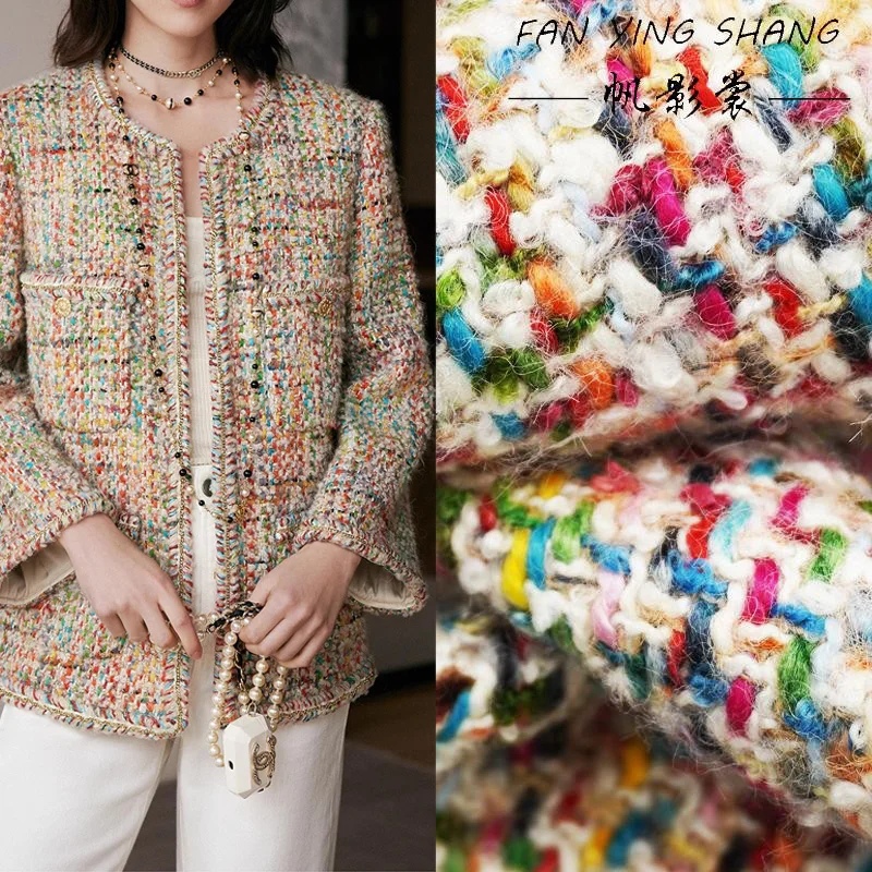 Hot Sale Colorful Wool Tweed Fabric For Coat Diy - AliExpress 15