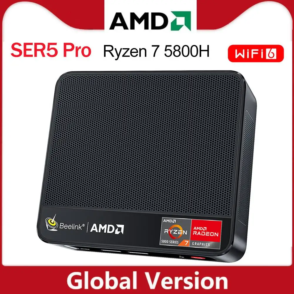 Mini PC Beelink SER5 Pro Windows 11 AMD Ryzen 7 5800H Computador Desktop Gaming DDR4 32GB RAM ...