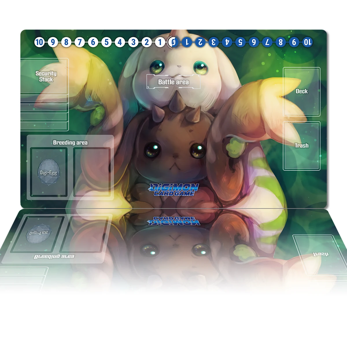 Digimon Playmat Terriermon Lopmon Tcg Ccg Card Game Board Game Mat ...