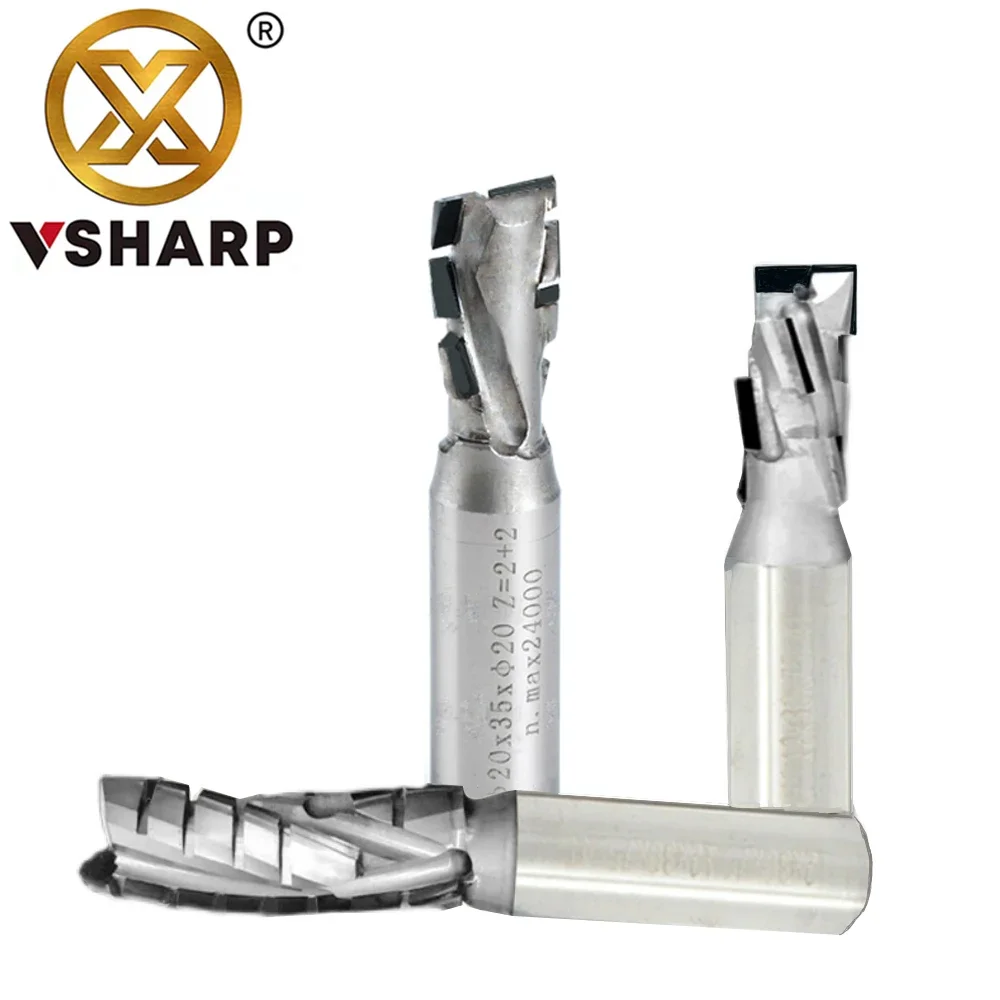 Vsharp Diamond Compression Spiral Milling Cutter PCD Corn End Mill ...