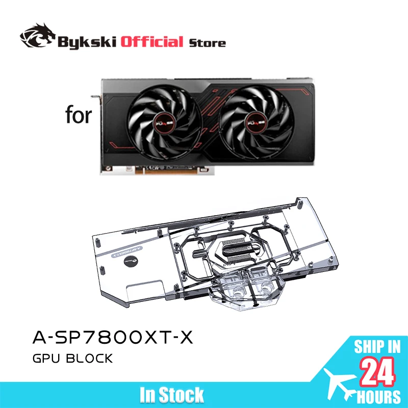 Bykski A-SP7800XT-X GPU Water Block for Sapphire Radeon RX 7800 XT ...
