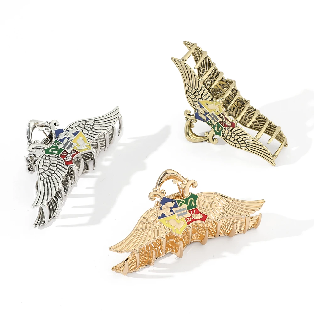 Harry-Potter-Hogwarts-Hair-Clip-Vintage-College-Badge-Hairpins-Women ...