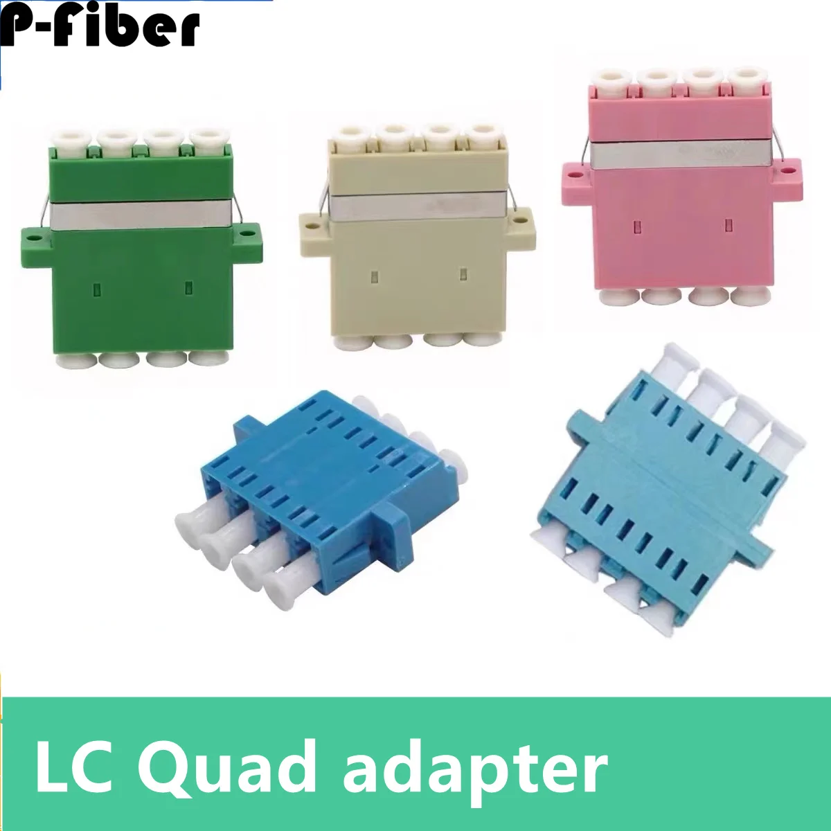 10pcs LC Quad adapter optical fiber flange coupler SM MM OM1 OM2 OM3 ...