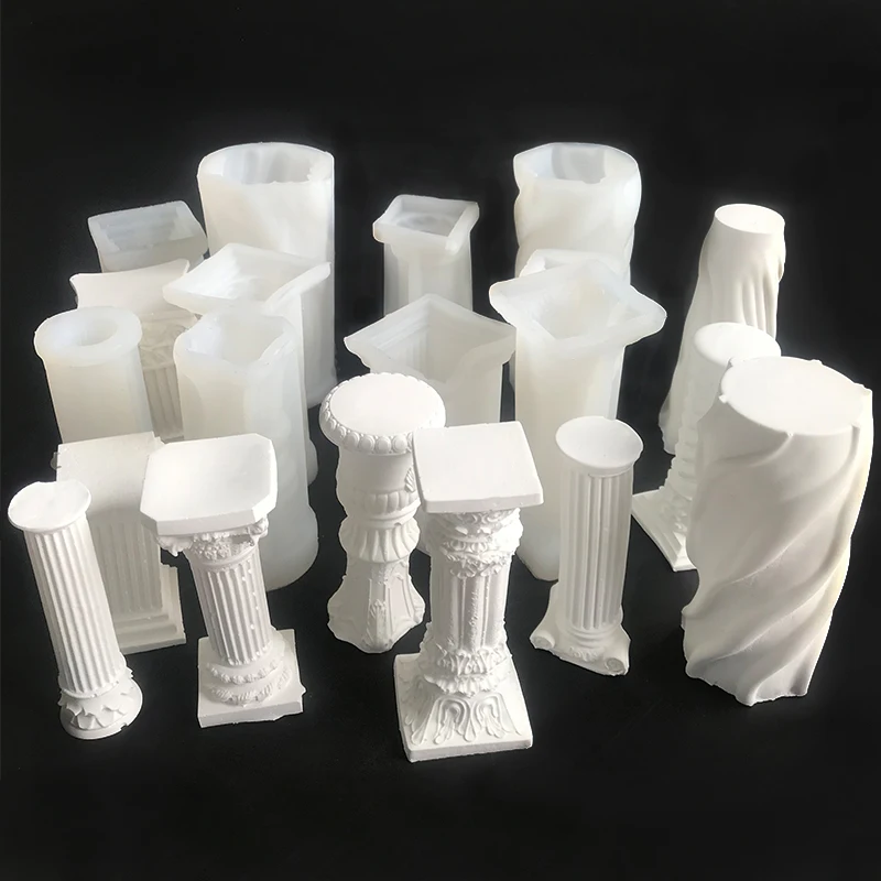 Arquitect-nico-Europeu-Silicone-Mold-3D-Coluna-Romana-Vela-Resina-Ep-xi ...