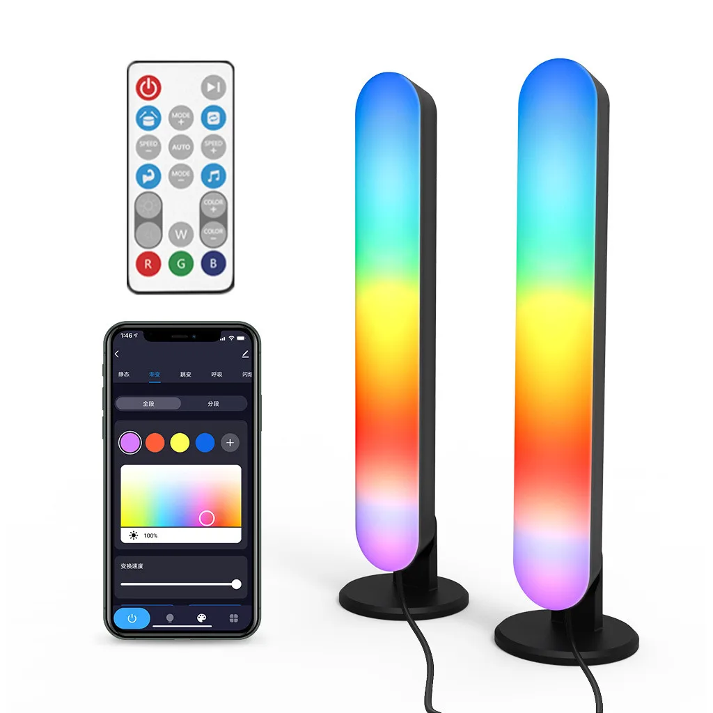 스마트 Tuya 와이파이 Rgb Led 라이트 바 야간 조명 게임 조명 음악 동기화 주변 조명 알렉사 룸 장식 데스크탑과 함께