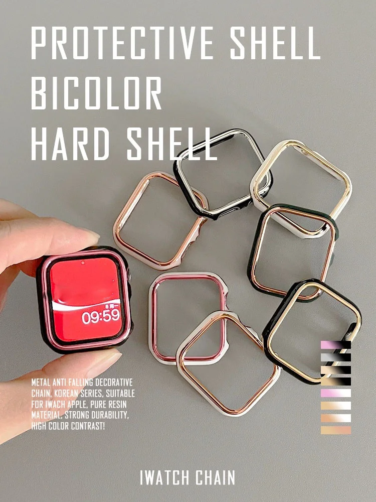 Luxury-Two-color-Cover-For-Apple-Watch-Case-49mm-45mm-41mm-38-42-40 ...