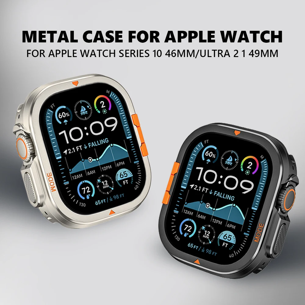 Luxury Alloy Metal Case for Apple Watch Ultra 2/1 49mm 46mm Protective ...