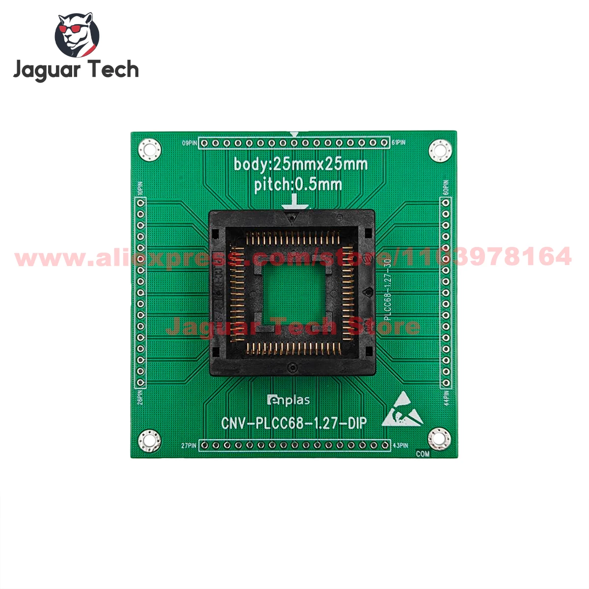 PLCC68/DIP PLCC-68-1.27-30 IC Burning Seat Adapter Programming Sockets ...