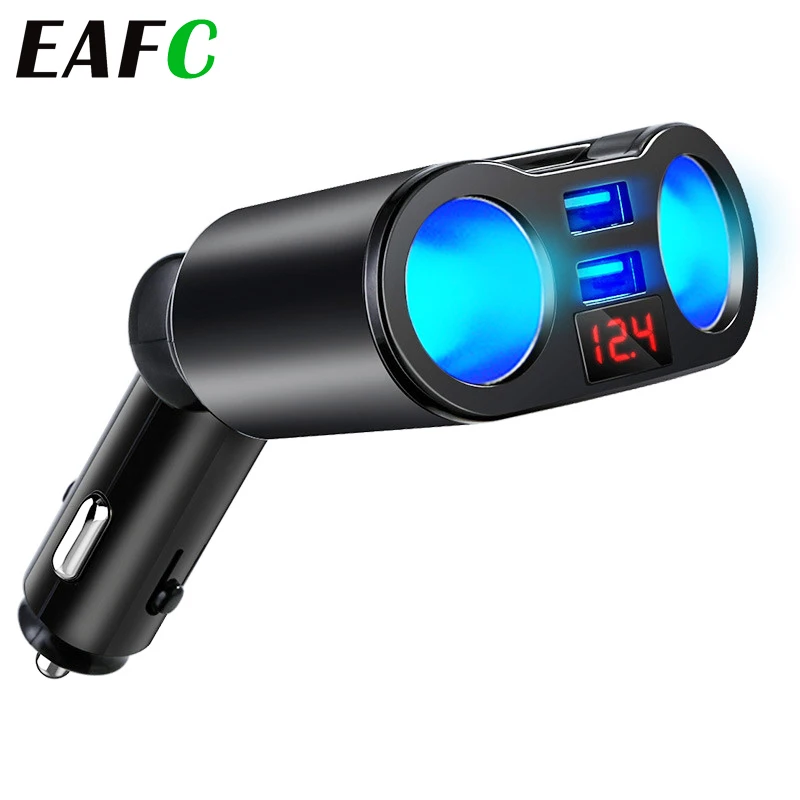 Cigarette Lighter Socket Car Charger 3.1a Voltage Display 12-24v Led ...