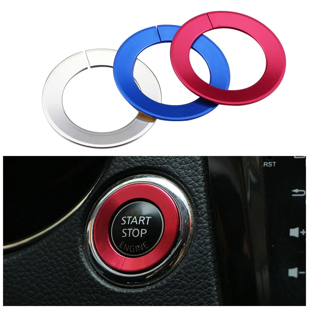 Car Ignition Key Ring Engine Switch Cover Circle Sticker for Nissan X ...