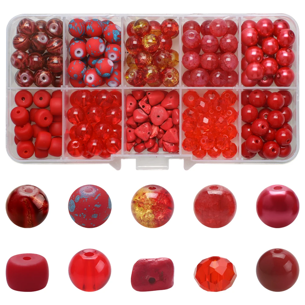 50 Buah/lot Manik-manik Kacang Merah Bodhi Darah Lubang, 57% OFF