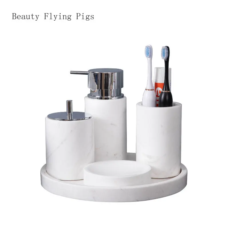 Marble-Light-Luxury-Bathroom-Wash-Set-Tray-Hotel-Bathroom-accessories ...