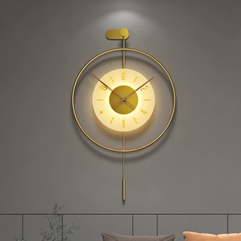 Modern-Metal-Silent-Wall-Clock-for-Living-Room-Furniture-Wall ...