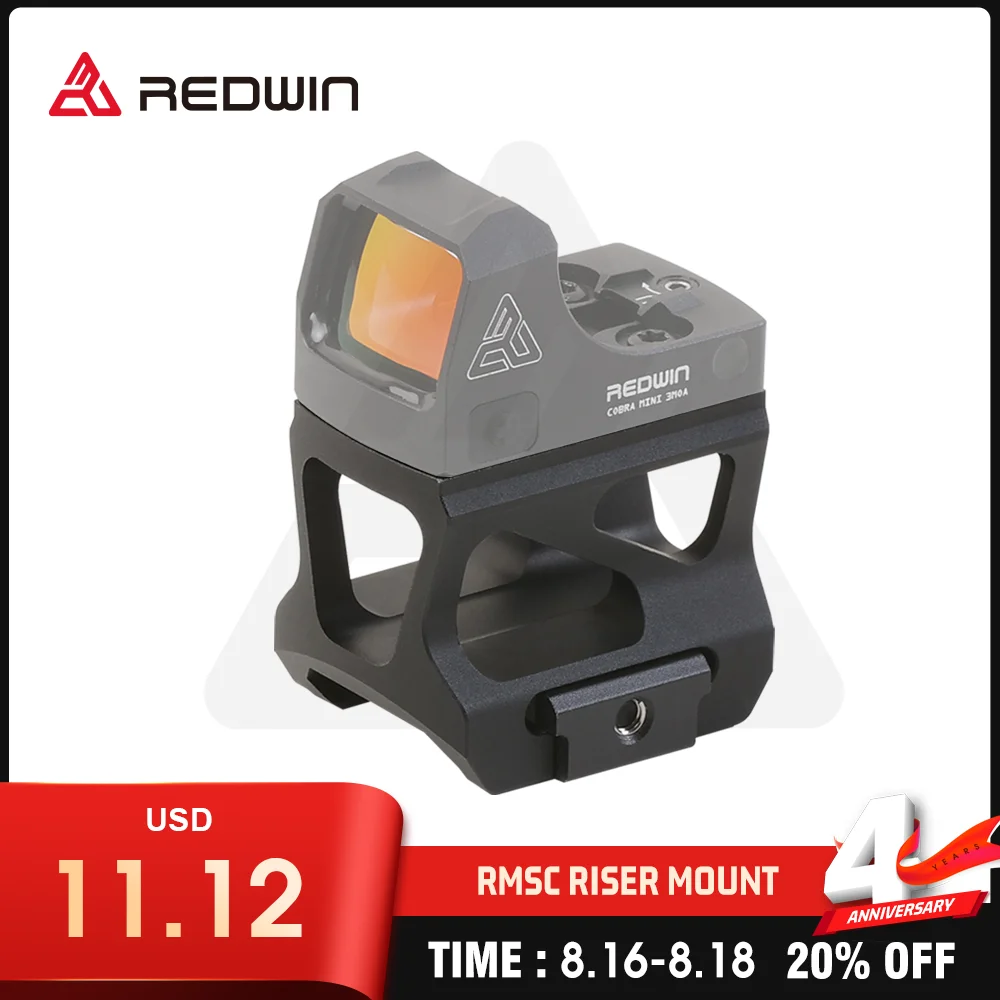 Red-Win-RMSc-Riser-Mount-T6061-Aluminum-1-6-1-3-Co-witness-Fit-for ...