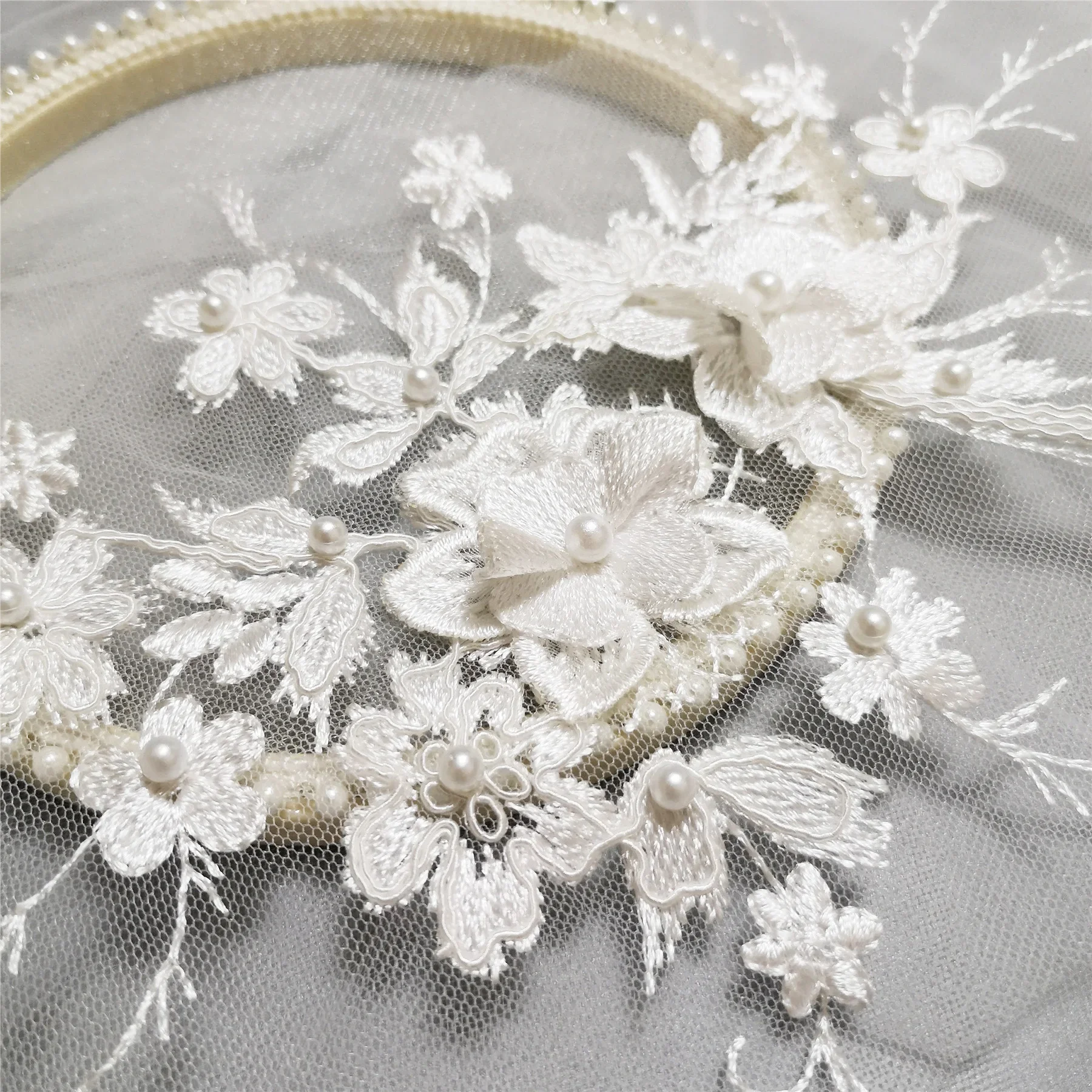 5Pc-Ivory-3D-flower-Cloth-Stickers-Clothing-Lace-Accessories-Clothes ...