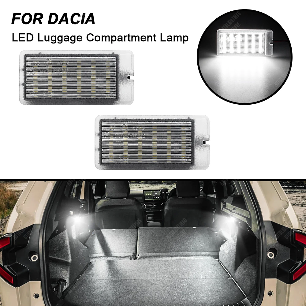 2pcs LED Luggage Compartment Light Interior Trunk Lamp For Dacia Lodgy ...