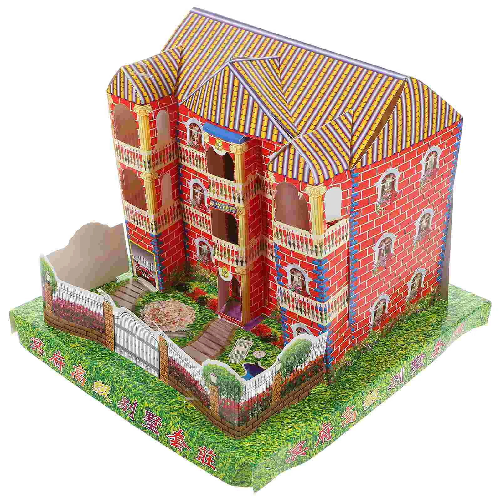 Chinesischer-Vorfahr-Geld-chinesischer-Josspaper-dreist-ckige-Villa ...