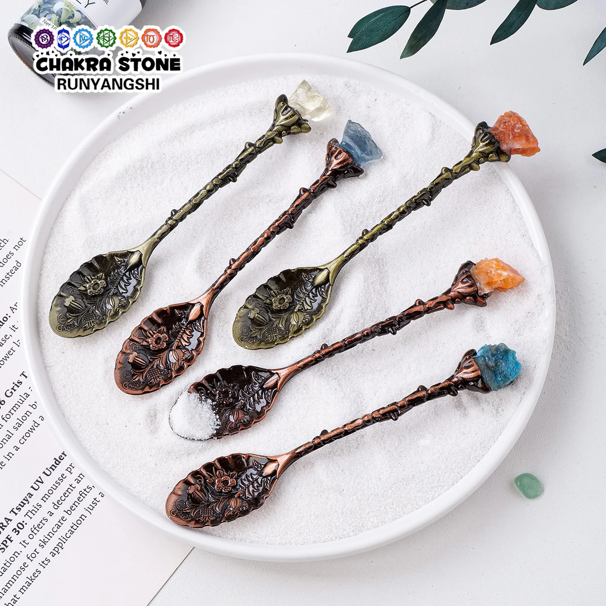 5PCS-Random-Color-Natural-Crystal-Raw-Stone-Spoon-Gem-Crafts-Home-Decor ...