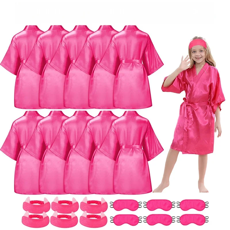 Robe-de-festa-spa-para-meninas-robe-de-quimono-infantil-robe-de-cetim ...