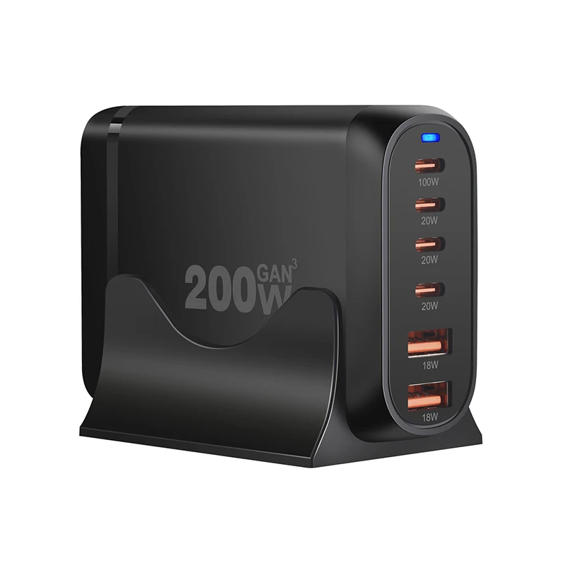 200W-GaN-Charger-Block-6-Multi-Port-USBC-Powerful-Fast-Charging-Adapter ...