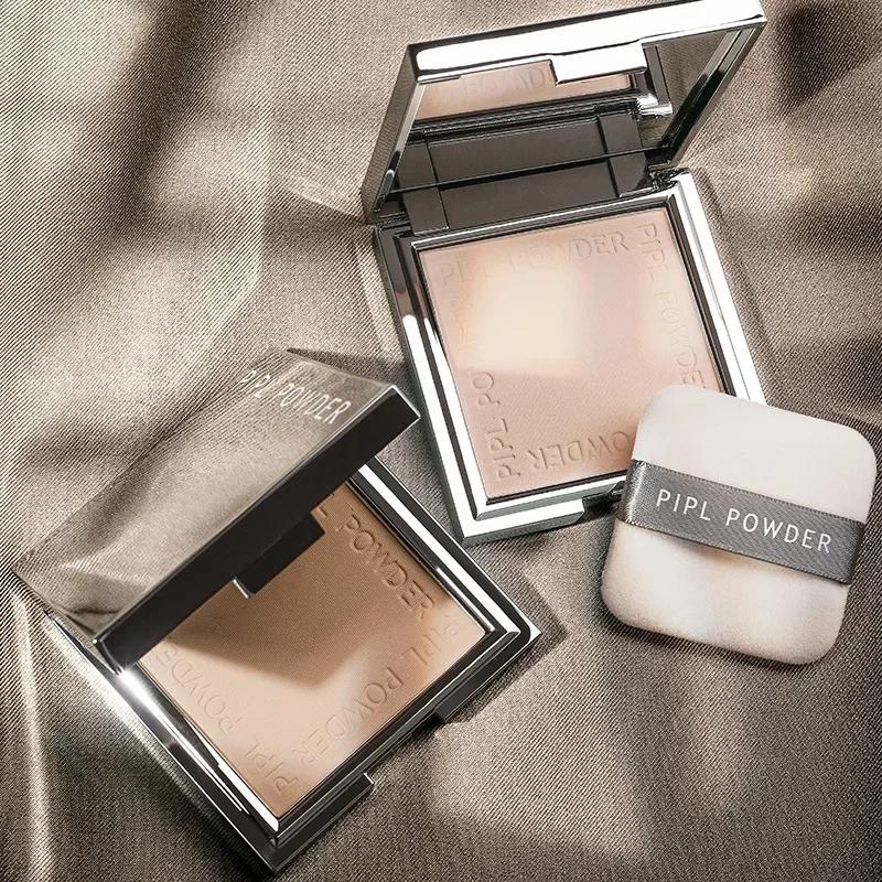 Makeup-Compact-Powder-Concealer-Silver-Square-Brighten-Pressed-Powder ...