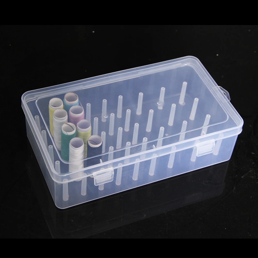 42-Pieces-Spools-Bobbin-Carrying-Case-Container-Holder-Craft-Spool ...