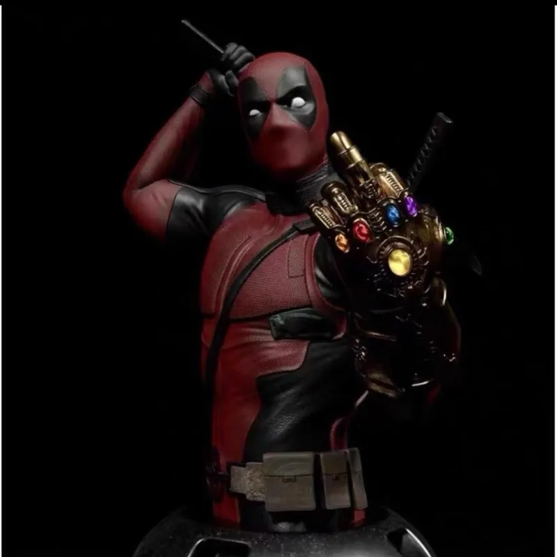 Marvel Deadpool Infinity Gauntlet Resin Bust Collectible Action Figure ...