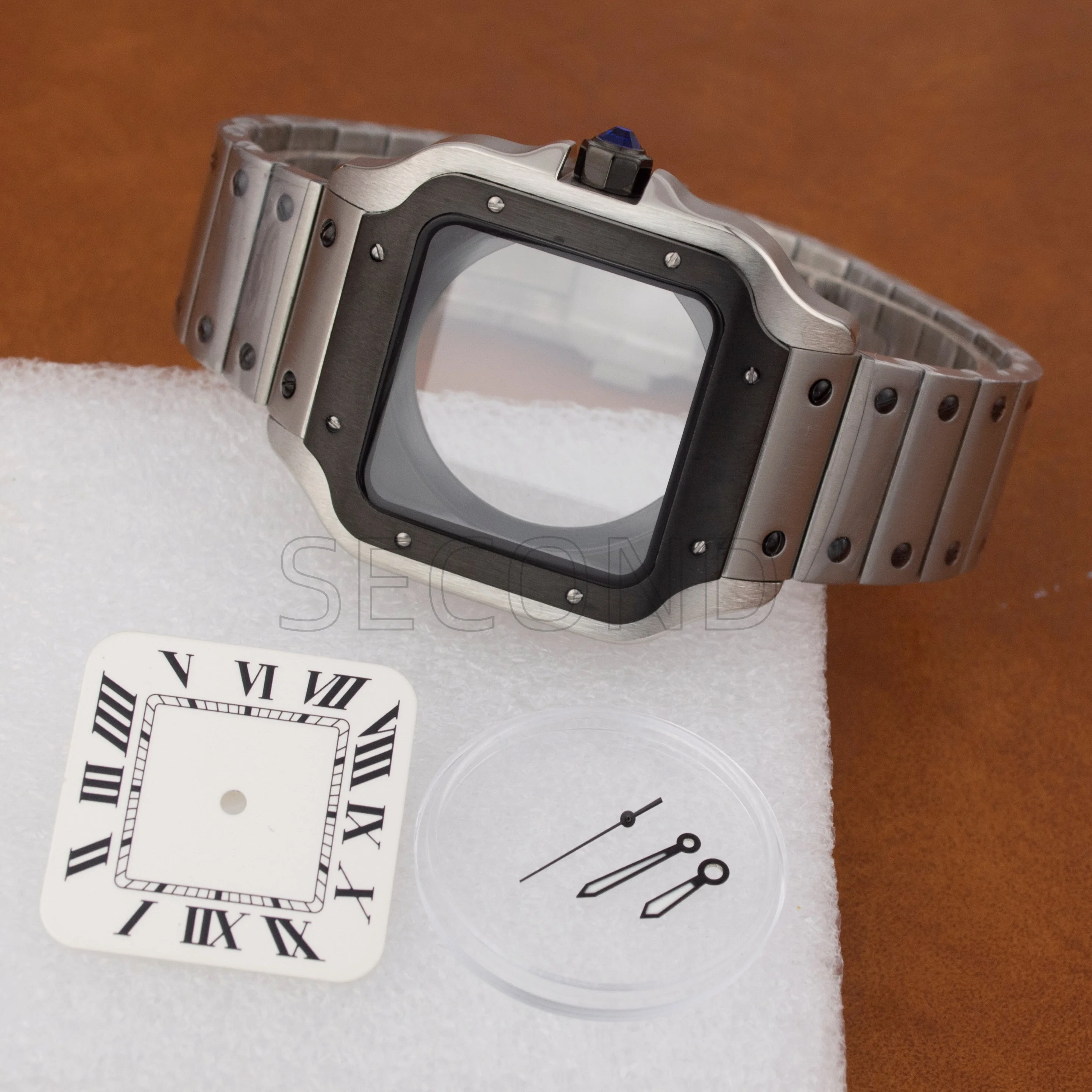 Square Watch Case 38mm NH35 Case Strap 316L Stainless Steel Watch ...