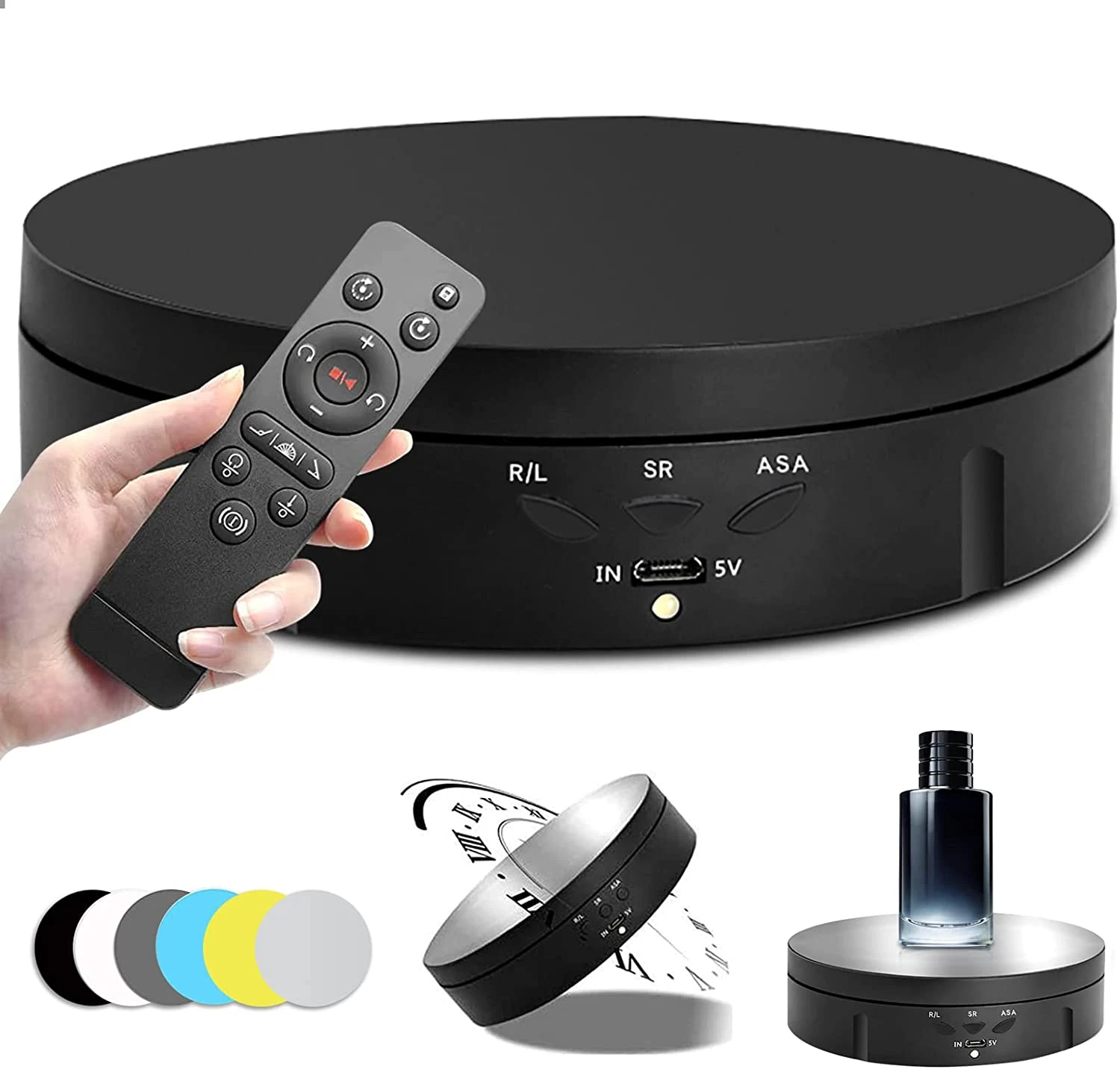 360 Degree Electric Turntable with Remote Control Rotating Display ...