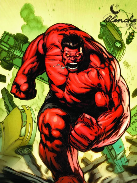 Red Hulk Comic Art