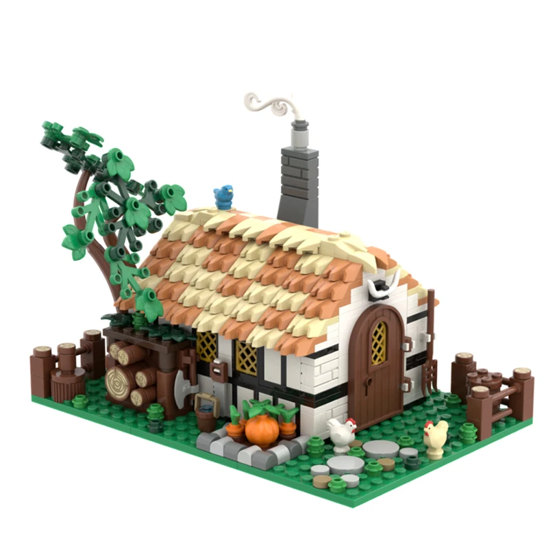 619pcs-MOC-European-Medieval-Street-View-Farmer-Cottage-BuildingDIY ...