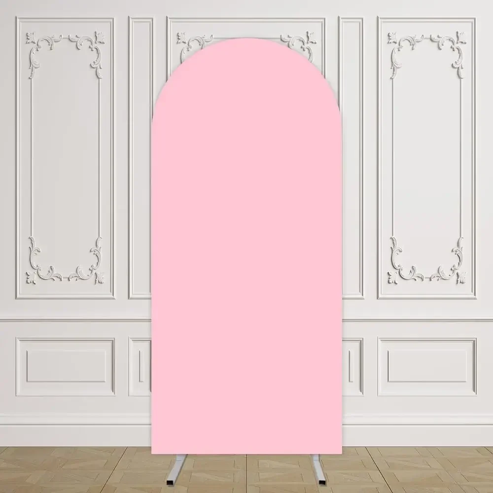Mehofond-Background-Pink-Arch-2-Sided-Fit-Solid-Color-Round-Top ...