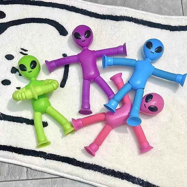 Funny Telescopic Alien Suction Cup Toys Kid Children Anti-stress ...