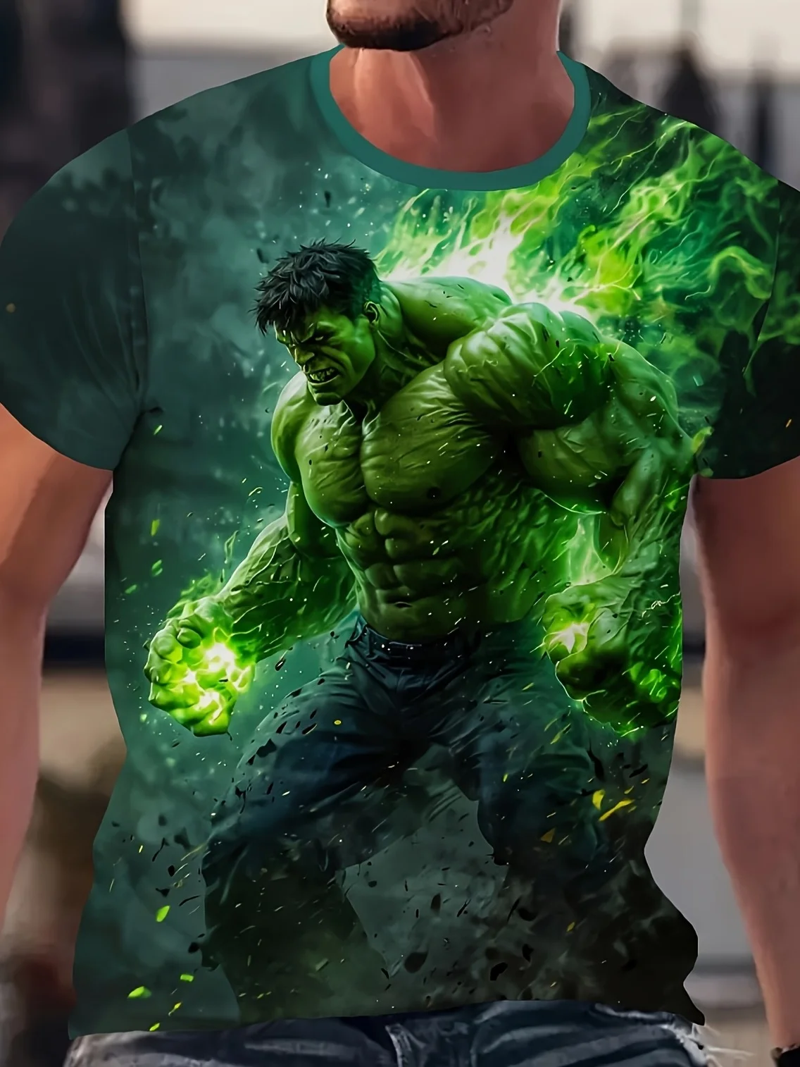 Marvel Hulk Men Graphic T-Shirt Summer Superhero Fan Appare Hulk ...
