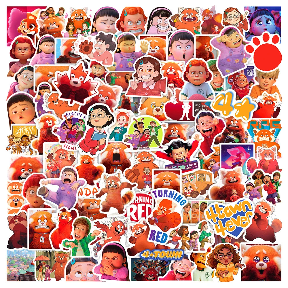 Disney Cartoon Stickers | Turning Red Stickers | Laptop Phone Luggage ...