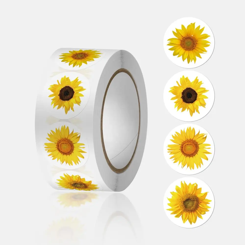 500pcs-roll-Flower-Stickers-Roll-2-5x2-5cm-Flower-Stickers-Lables-for ...