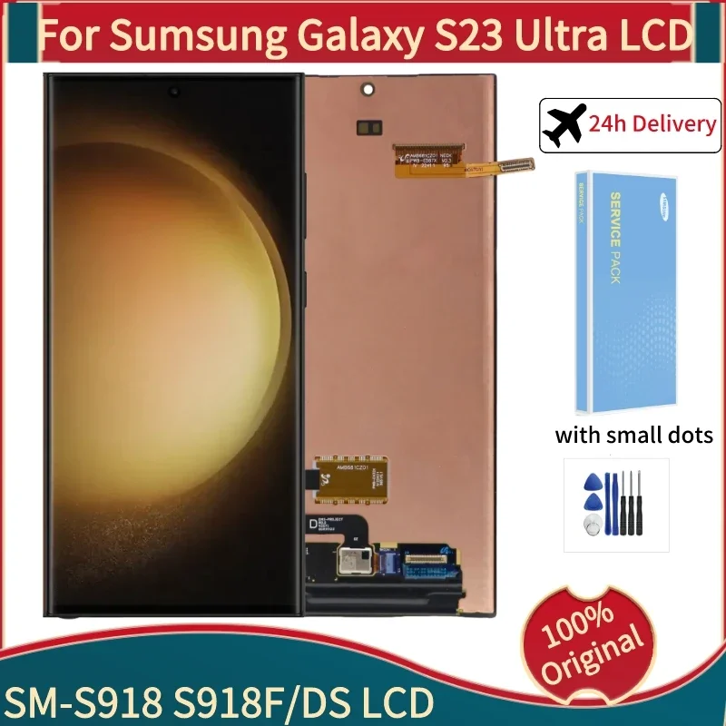 100-Original-6-98-AMOLED-LCD-For-Samsung-Galaxy-S23-Ultra-5G-LCD ...